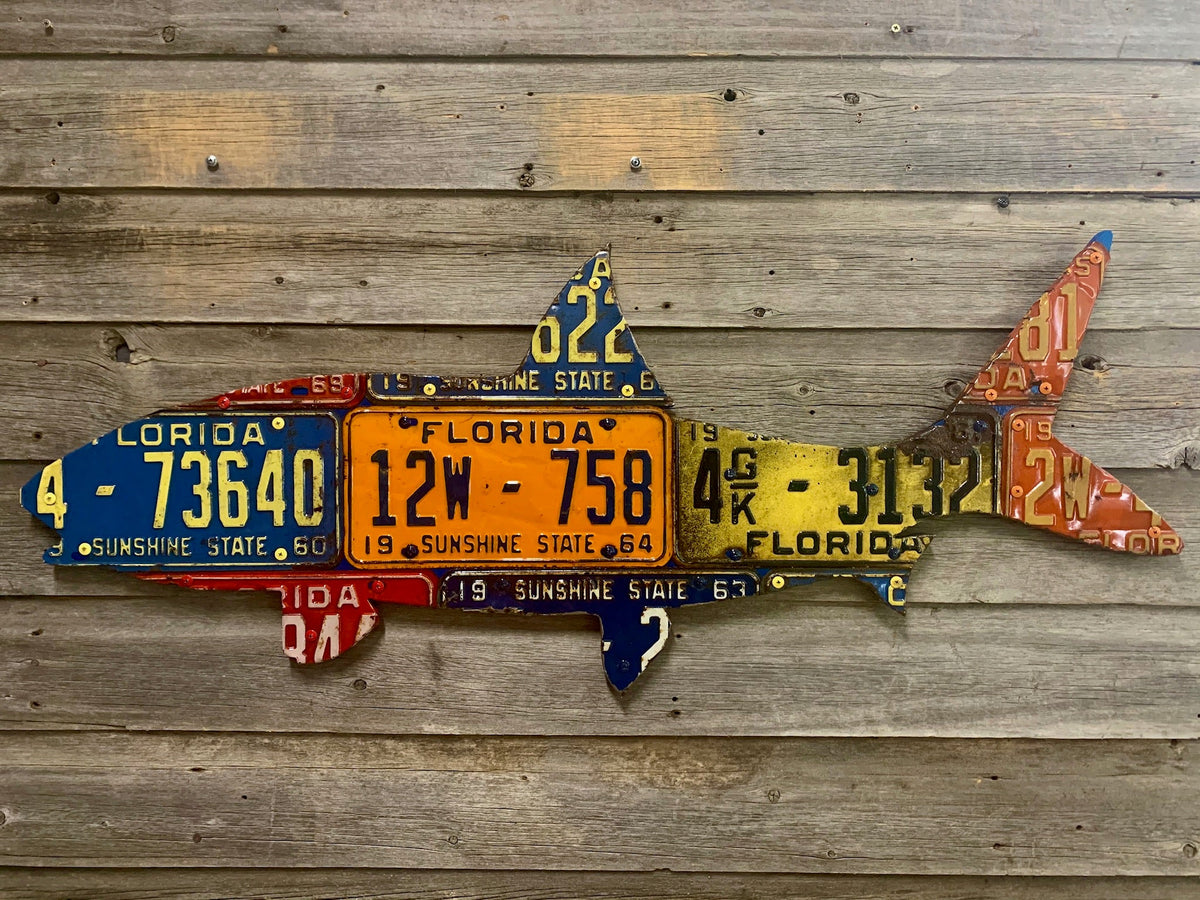 Florida Bonefish Antique License Plate Art — TCO Fly Shop