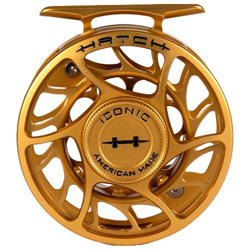 Hatch Custom Fool's Gold Iconic Large Arbor Fly Reel 3 Plus — TCO Fly Shop