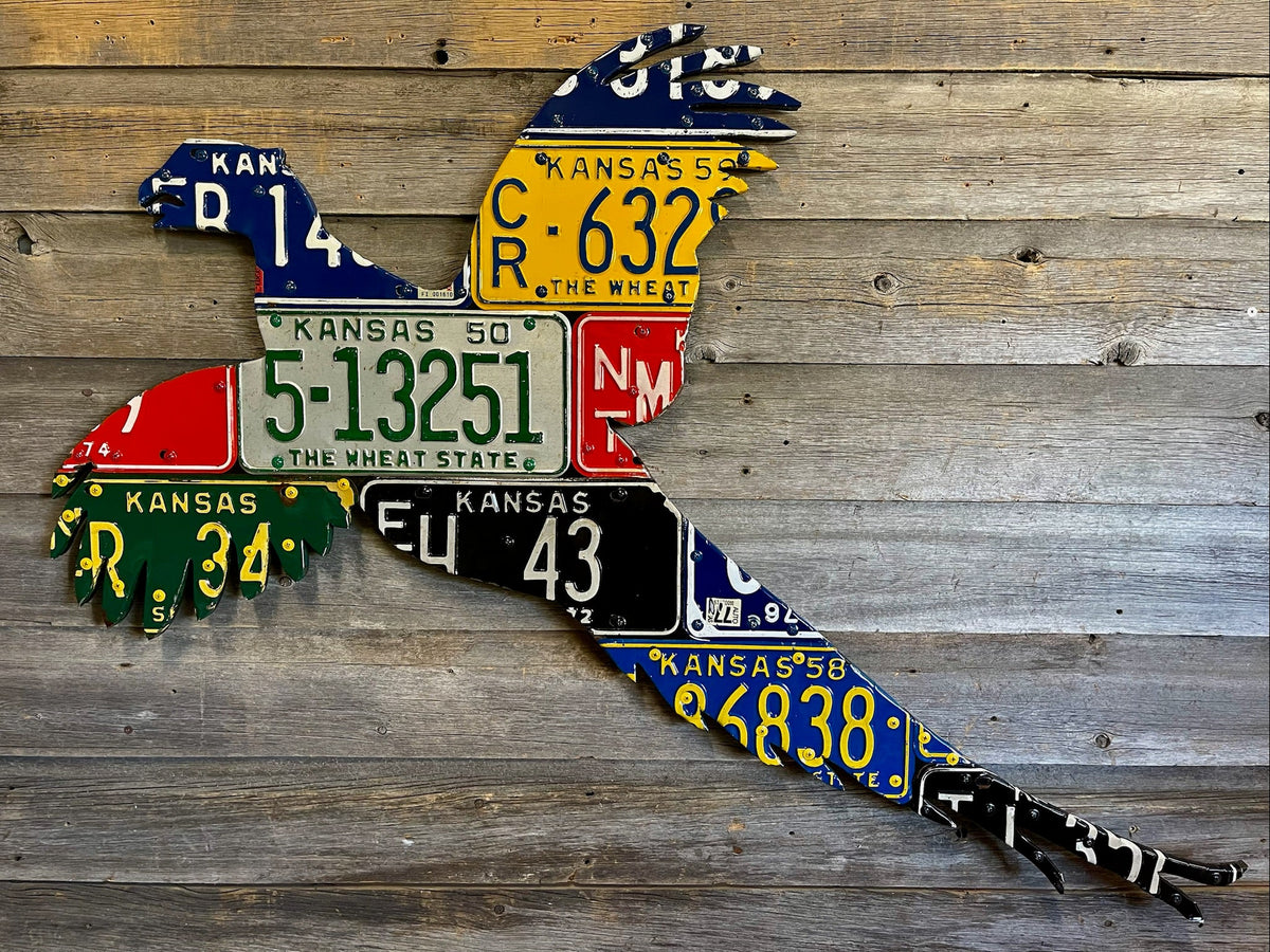 Kansas Pheasant License Plate Art — TCO Fly Shop