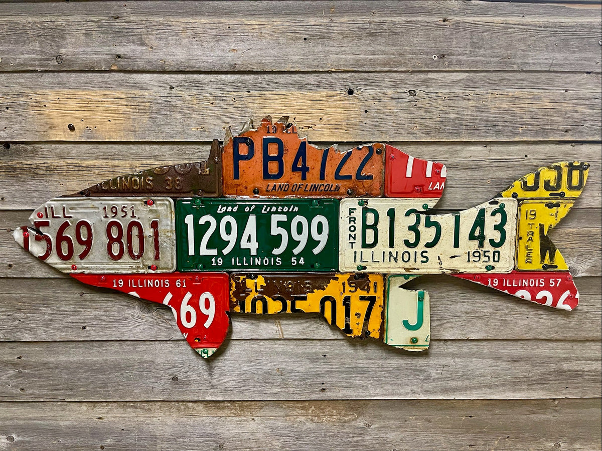 Illinois Bass License Plate Art — TCO Fly Shop