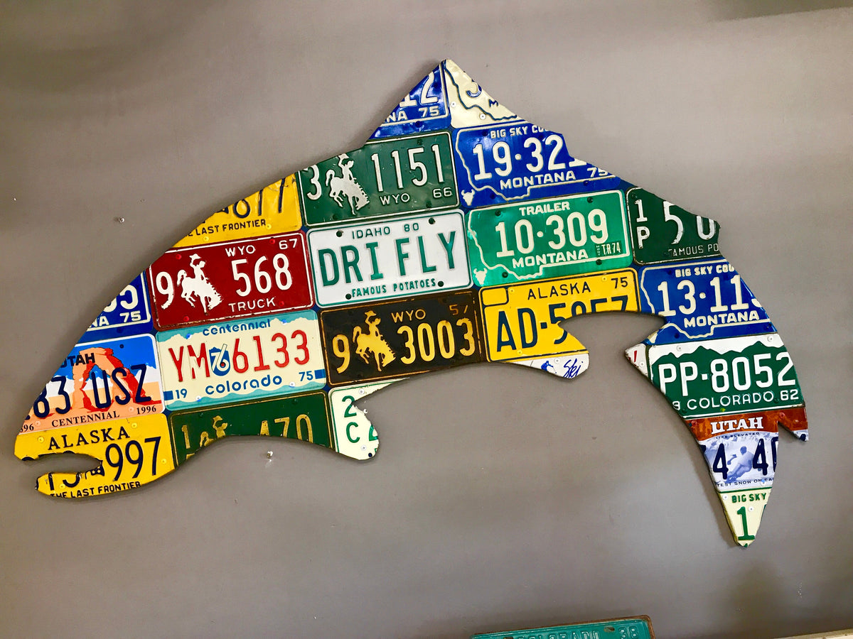 Extra Large 5-Foot Trout License Plate Art — TCO Fly Shop