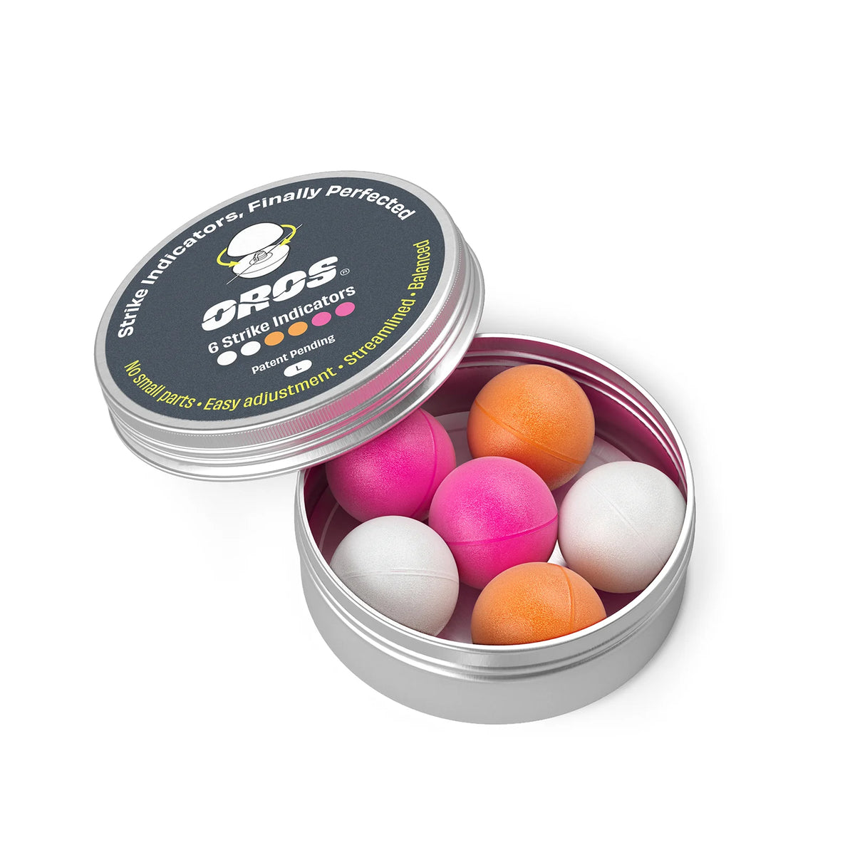 OROS Strike Indicators 6 Pack in Aluminum Jar — TCO Fly Shop