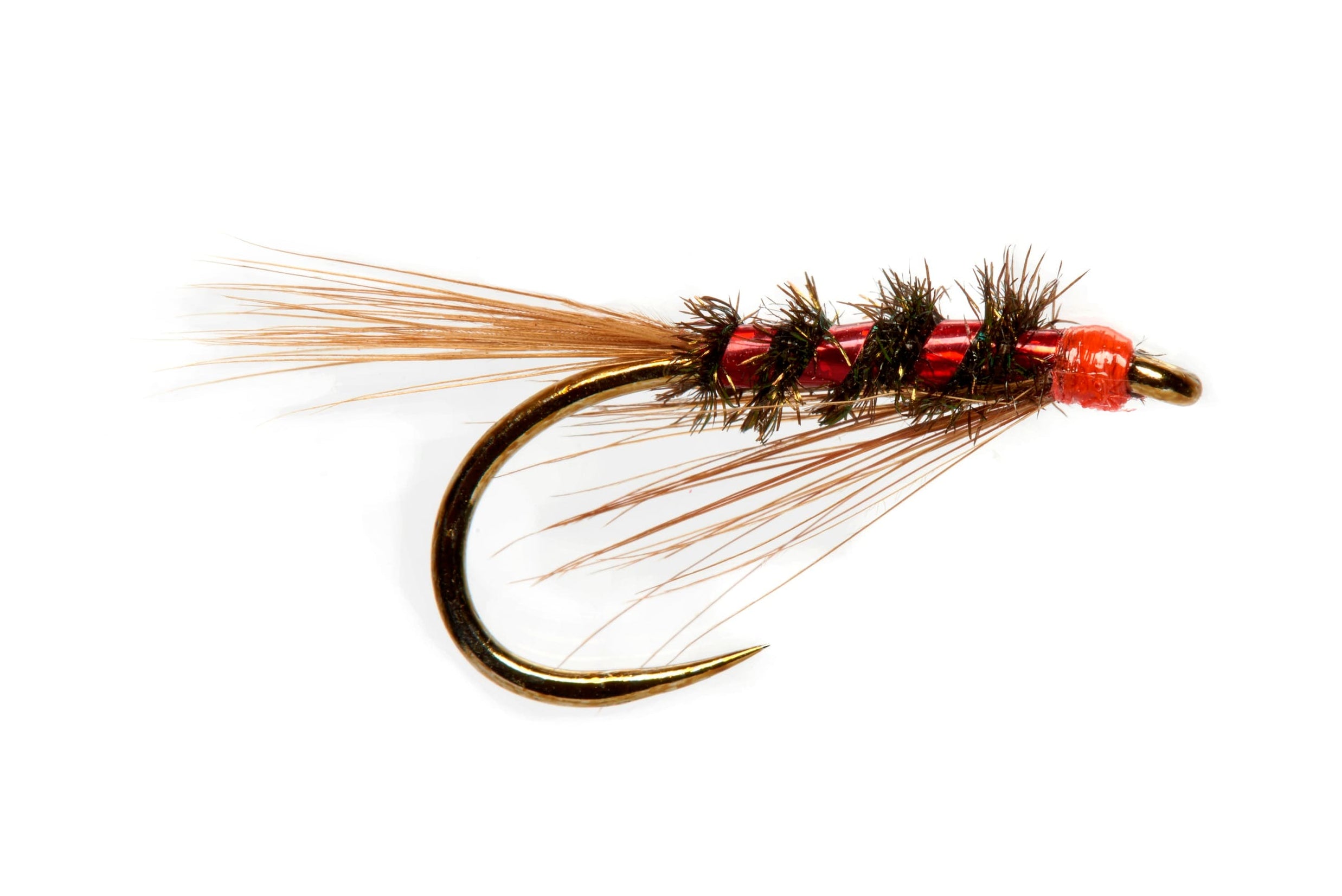 Red Holo Diawl Bach Barbless — TCO Fly Shop