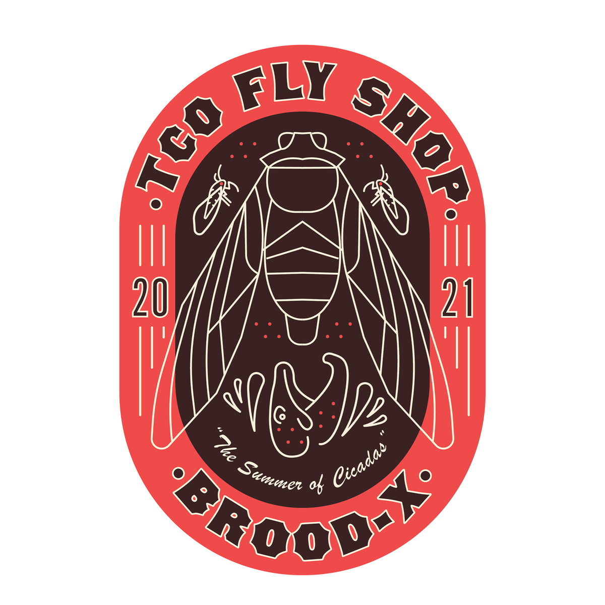 Summer of Cicadas Sticker — TCO Fly Shop