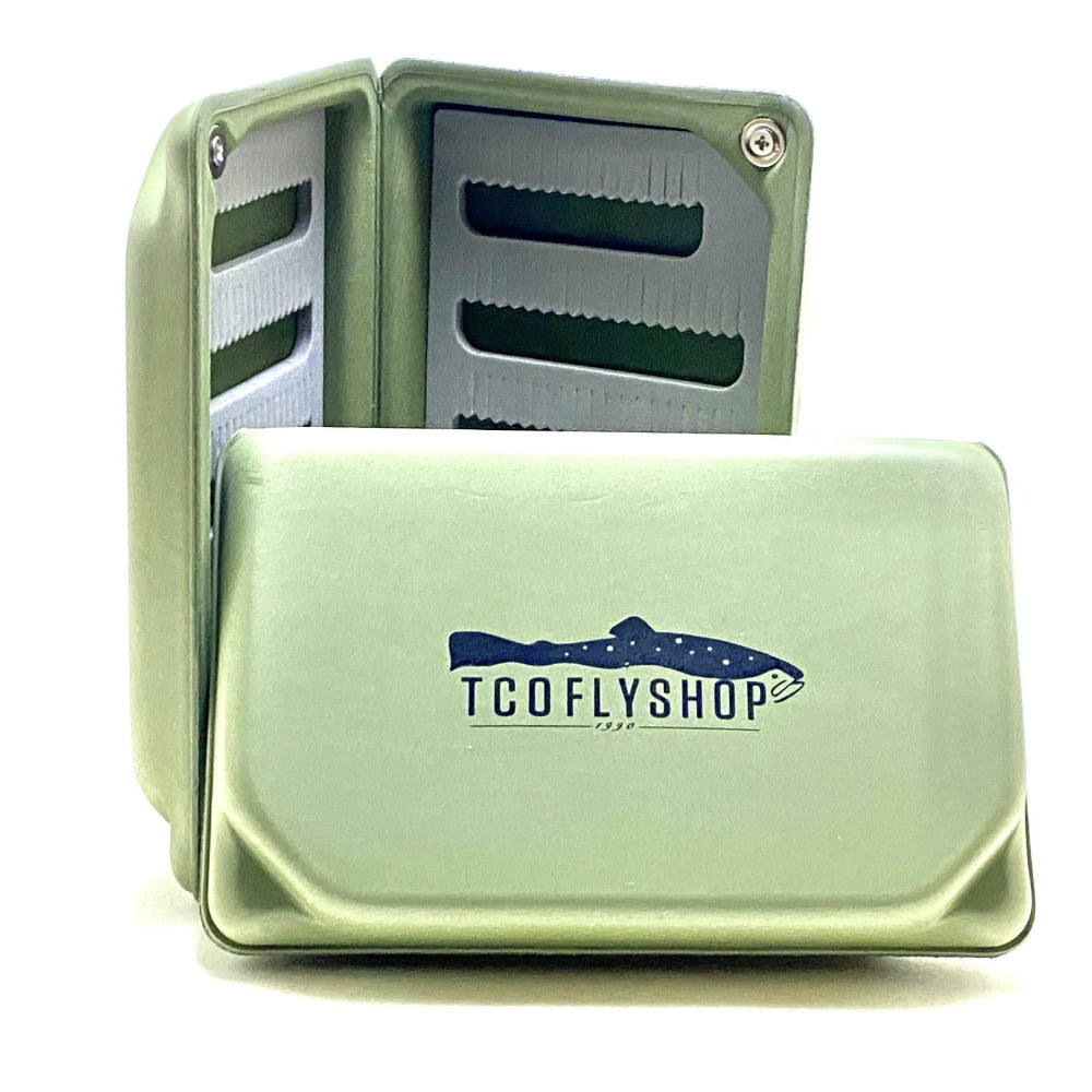TCO Fly Box - Standard olive green EVA fly box — TCO Fly Shop